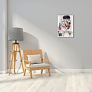 African American Wall Art Fashion Black Woman Queen Painting Home Decor For Bedroom Living Room Black Wall Art Woman Gifts Framed Ready To Hang12x16inch