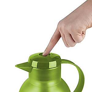 Emsa Samba, Quick Press, Vacuum Insulated Thermal Carafe, 34 oz, Translucent Light Green