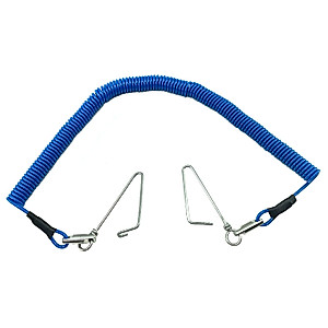 SPEARFISHING WORLD Speargun Coil Shooting Shock Line Retriever with Stainless Steel Swivel Snap Clips 15 feet