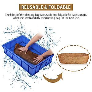 JISON21 Coconut Fiber Planter Liner, 3PCS 30 Inch Natural Coco Liners for Deck Hanging Planter Window Box Liners Half Moon Shape Replacement for Flower Pots Horse Trough Hanging Basket Vegetables Pot