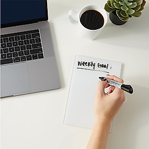 Quartet Glass Desktop Notepad, 9" x 6", Whiteboard, Dry Erase Surface, Dot/White, 2 Pack (GDP96D)