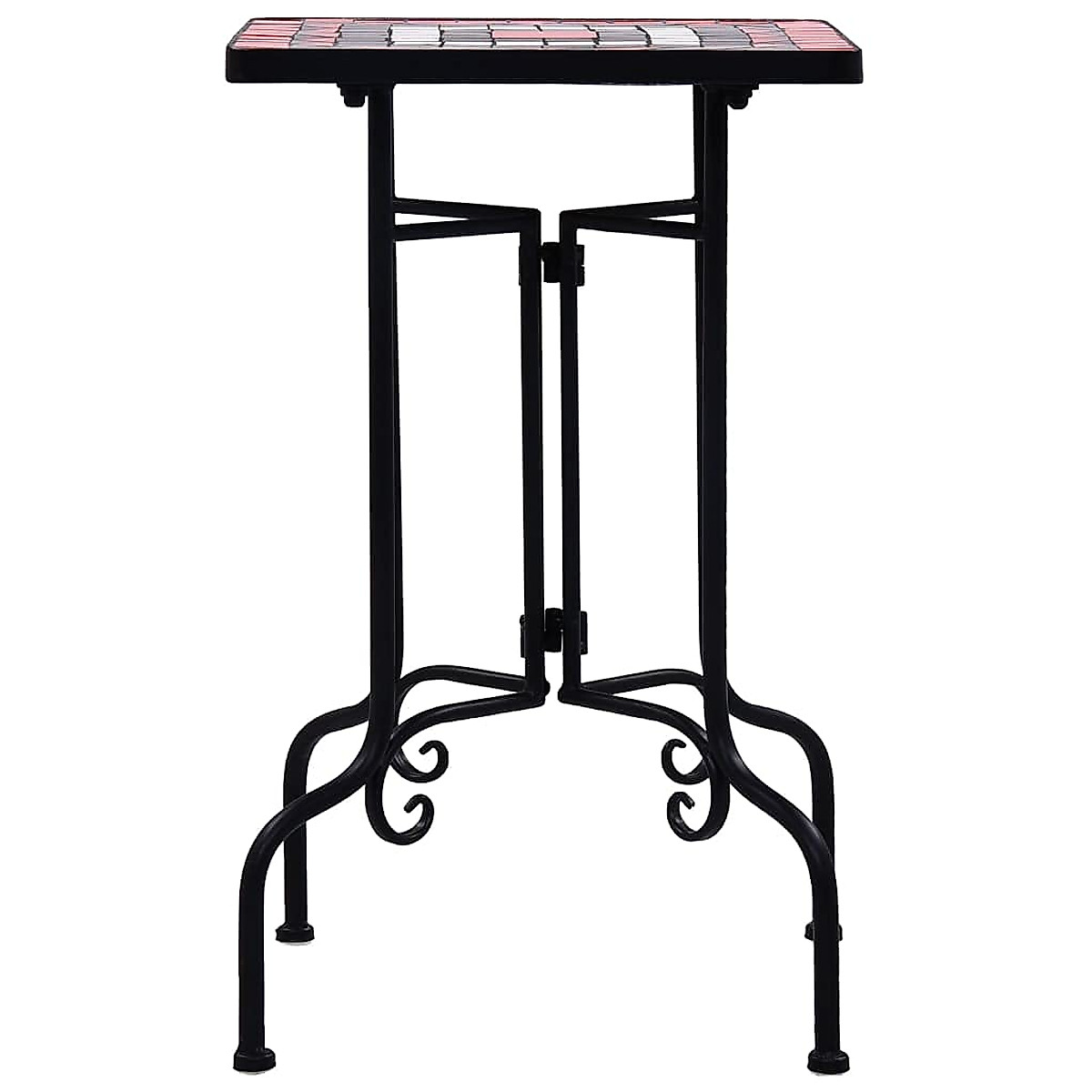 TEWTX7 Mosaic Accent Table Patio Side Table End Table Coffee Table Plant Stand 13.8" x 13.8" x 22" Plant Shelf for Patio Porch Beach Theme Balcony Back Deck Pool Indoor Outdoor Coffee