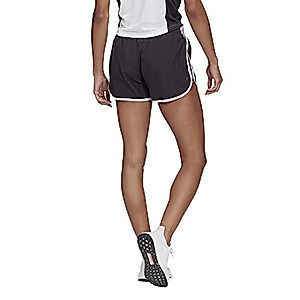 adidas Women's Marathon 20 Shorts, Black/White, Small