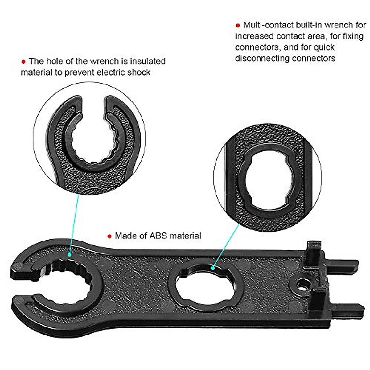 Carkio Solar Crimping Tools Crimper Compatible with Solar Panel 2.5-6.0mm² PV Cable and Connector Male Female Solar Cable Connection