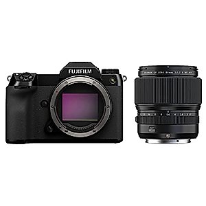 Fujifilm GFX 100S Medium Format Mirrorless Camera, Black with Fujinon GF 80mm f/1.7 R WR Lens, Black