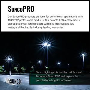 Sunco LED Parking Lot Light, Pole Outdoor Street Lights 200W Dusk to Dawn Photocell HID Replacement, 5000K Daylight, 26000 LM, Dimmable 1-10V, Waterproof Commercial Grade UL Listed 4 Pack