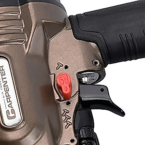 Carpenter Air Tools CCN65Z 0 Degree 1-1/2″ to 2-1/2″ Pneumatic Coil Siding Nailer with Tool-less Depth Adjustment, Drives plastic collated nails.