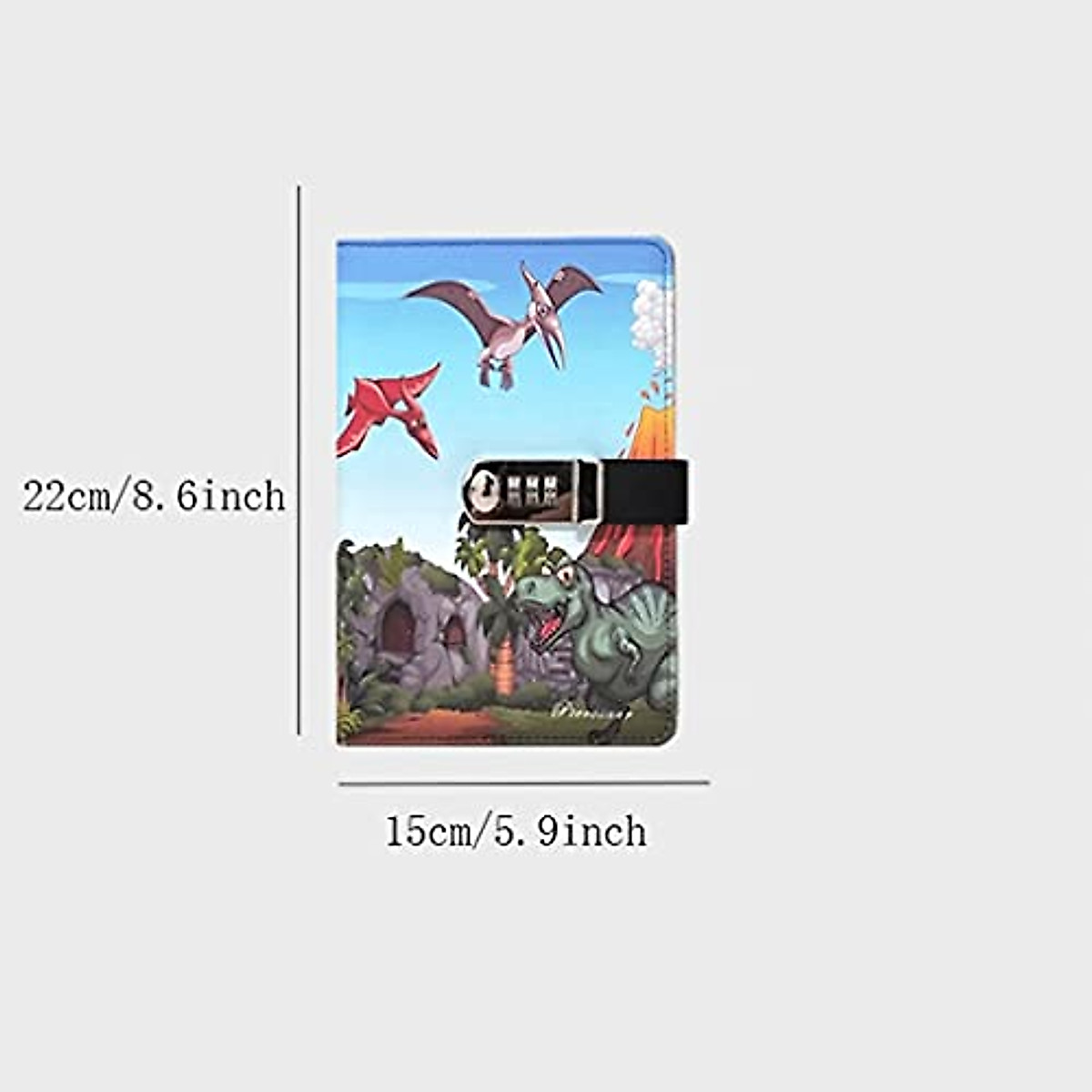 Notebooks Password Lock Journal Locked Diary Metal Digital Locking Diary Notepad Book A5 22cmx15cmx2. 7cm 260 Page Journal Diary (Color : Blue)