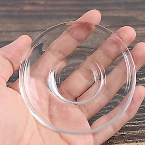 TOPBATHY 4Pcs Glass Saucers Tea Plates Clear Snack Plate Restaurant Dessert Plate Food Serving Dish for Coffee Tea Cups Snacks Fruits 8.5x8.5cm