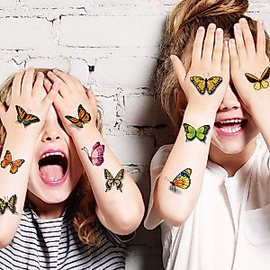 Tazimi 110 Styles Butterfly Temporary Tattoos for Kids Women,Glitter Butterfly Tattoos For Party Favors Gifts Decoration