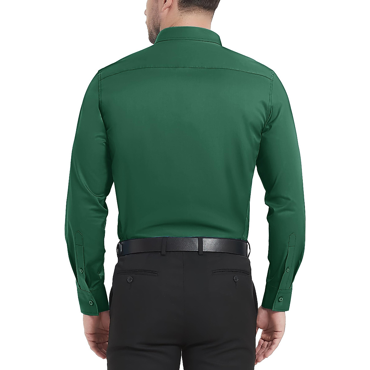 TACVASEN Dress Shirts for Men Business Shirts for Men Mens Green Dress Shirts Green Dress Shirts for Men Slim Fit Shirt Dress