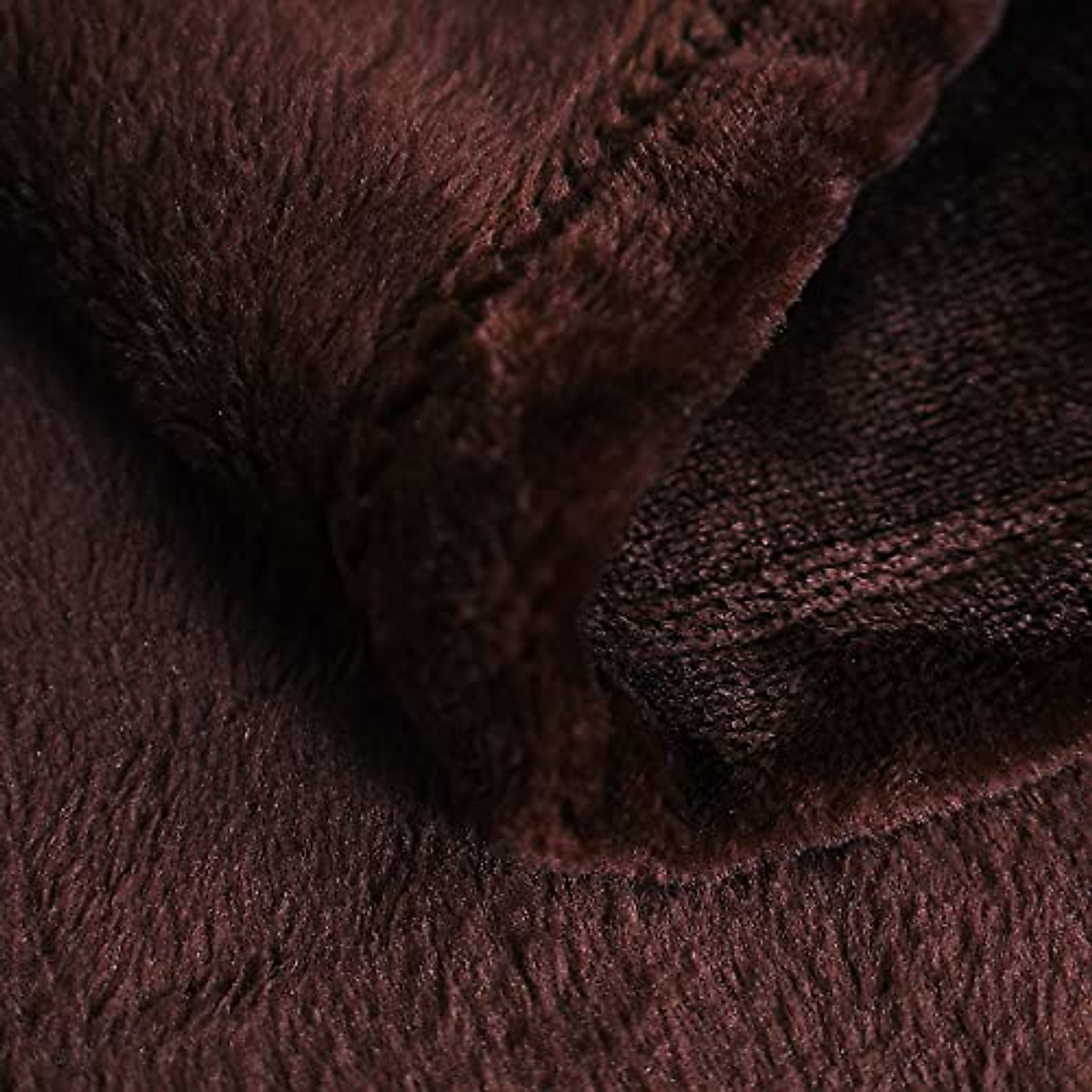 SOCHOW Flannel Fleece Blanket Throw Size, All Season Lightweight Super Soft Cozy Blanket for Bed or Couch, Brown