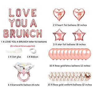 BTXLHAOHE Love You a Brunch Balloons Banner Bridal Brunch Party Decorations Supplies Bachelorette Party Bridal Shower Party Decor Supplies