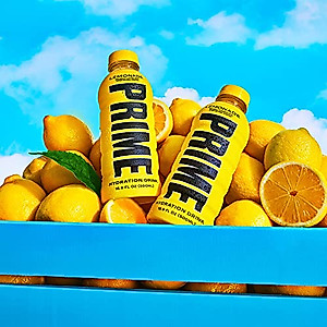 PRIME Hydration LEMONADE | Sports Drinks | Electrolyte Enhanced for Ultimate Hydration | 250mg BCAAs | B Vitamins | Antioxidants | 2g Of Sugar | 16.9 Fluid Ounce | 12 Pack
