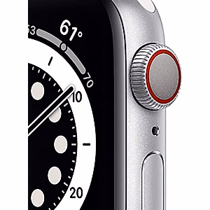Apple Watch Series 6 (GPS + Cellular, 40mm) - Silver Aluminum Case with White Sport Band (Renewed)