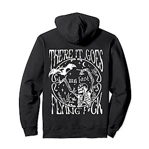 There It Goes My Last Flying F, Halloween Skeleton Pullover Hoodie