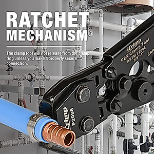 iCrimp PEX Clamp Cinch Tool for 3/8-inch to 1-inch Stainless Steel Clamps meet ASTM F2098 Standard with Pex Pipe Cutter