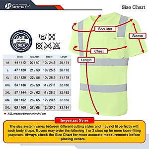 JKSafety Hi-Vis Reflective Safety Apparel | Daily Work T-Shirt Yellow Color with Sewed Retro-Reflective Strips | ANSI Compliance (77-Yellow, XL)