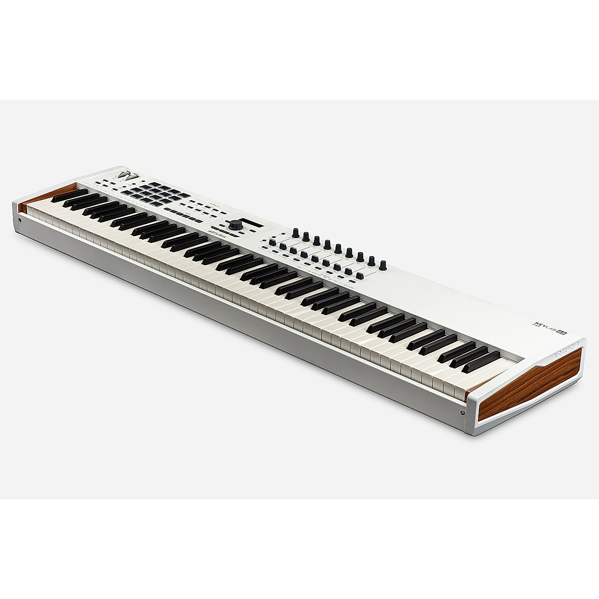 Arturia KeyLab 88 MkII 88 Key Weighted USB MIDI Keyboard Controller — Aftertouch, Velocity Sensitive, Hammer-Action, Piano Feel, With 16 Drum Pads, 9 Faders, 9 Knobs and Analog Lab V Software Included