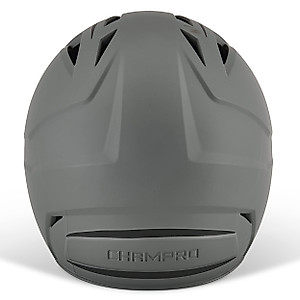 CHAMPRO HX Legend Plus Performance Baseball Batting Helmet with Removeable Jaw Guard in Two-Tone Color Matte Finish, Graphite, Black, Junior (HXM2GRJ) Medium