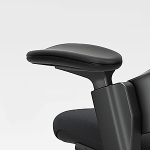 ALUCSET 10" Long x 4" Wide Office Chair Replacement Armrest Arm Pads Caps Univeral 4" 5.5" Mounting Hole Office Chair Parts 1 Pair (Black, Set of 2)