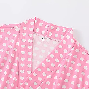 QTECLOR Mommy Robe with Swaddle Set Girls Boys Maternity Robe for New Moms Gift Hospital Labor Delivery Nursing Loungewear