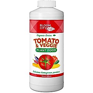 Organic Tomato Fertilizer - Fertilizer for Vegetable Garden - Tomato Plant Food - Organic Fertilizer for Vegetables - Calcium for Tomato Plants - Liquid Garden Fertilizer for Outdoor Vegetables - 32oz
