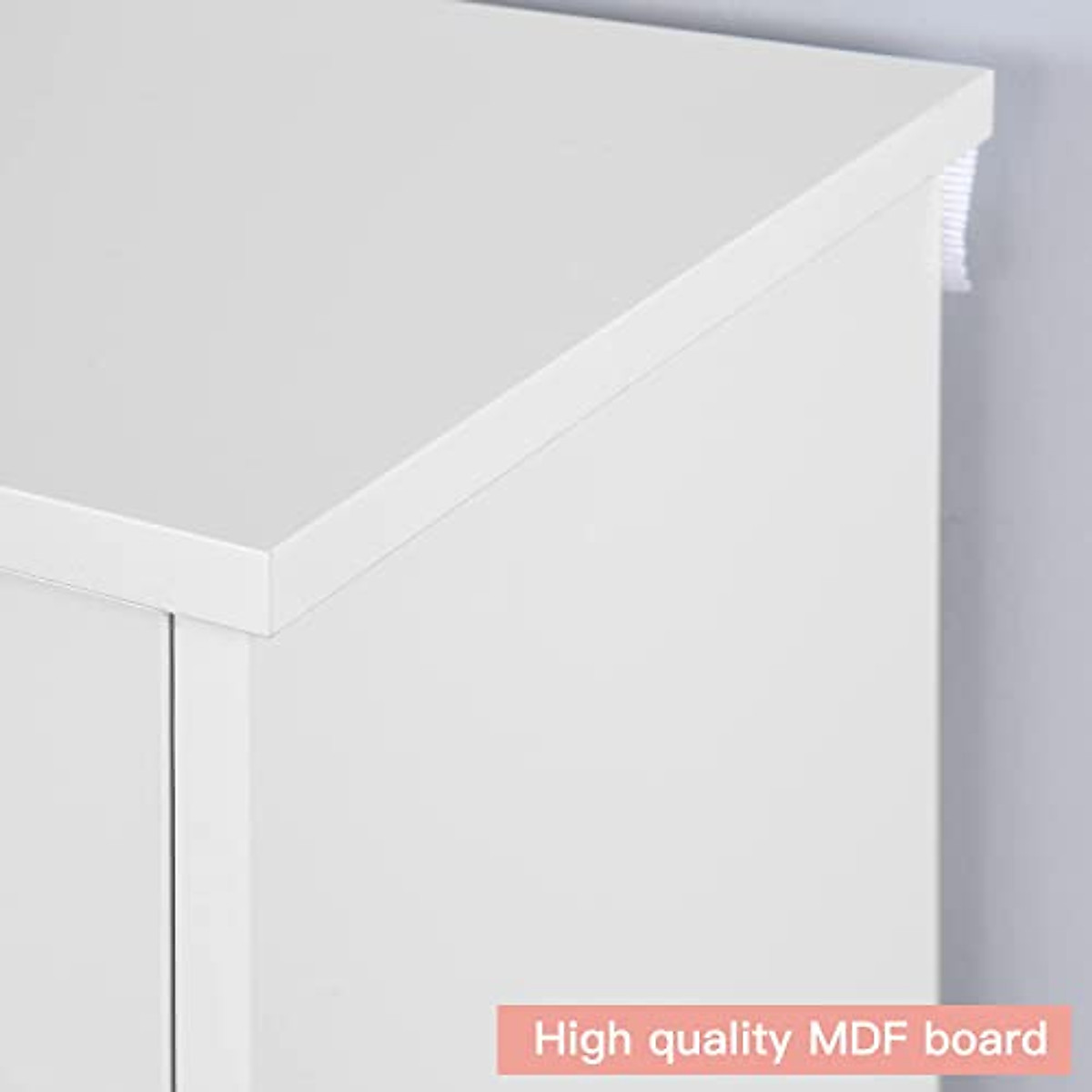 Wooden Shoe Cabinet with 3 Flip Drawers, Freestanding Shoe Storage Organizer with Louvered Door and Adjustable Shelf, Modern White Narrow Shoe Storage Cabinet for Entryway, Holds 12 Pair Shoes