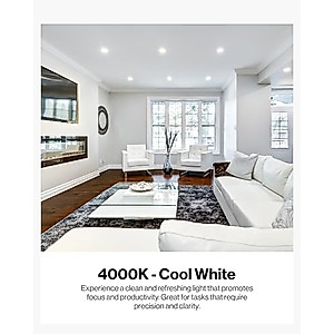 Sunco Lighting - 8 Pack BR40 Light Bulbs, LED Indoor Flood Light, Dimmable, CRI94 4000K Cool White, 100W Equivalent 17W, 1400 Lumens, E26 Base, Indoor Home Recessed Can Lights, High Lumens - UL