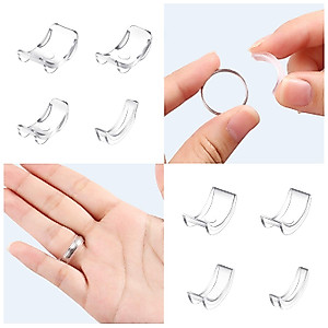 Ring Size Adjuster Invisible Ring Size Adjuster for Loose Rings Ring Adjuster Size Fit Any Rings Ring Guard Reducer, 8 Sizes (16 Pieces)