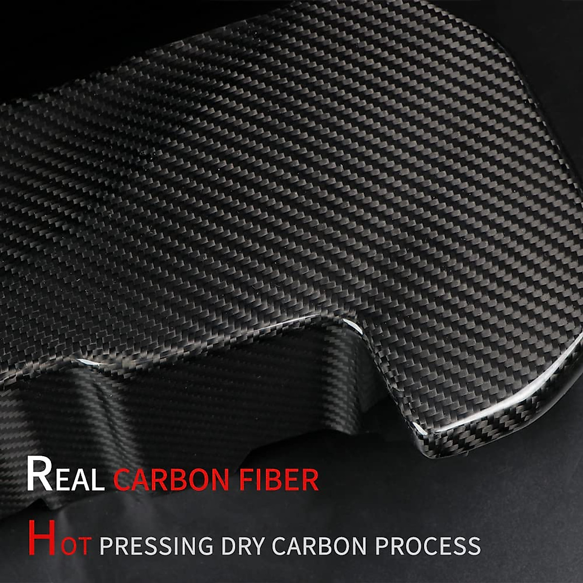 JSWAN Carbon Fiber Engine Room Wire Protection Cover for Toyota Supra A90 GR MK5 Car Hood Modification Parts Engine Room Harness Cover Automobile Exterior Replacement Accessories Gloss