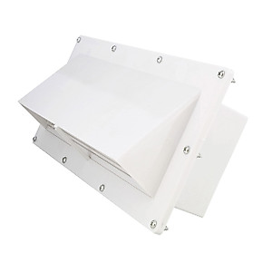 Dumble RV Range Vent Cover Exterior Vent with Locking Damper and Screws, RV Exhaust Vent Cover for RV Stove Vent - White
