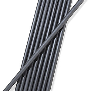 HNZMDY 30 Inch 6.2 mm Carbon Arrow Shaft Spine 500 Carbon Shaft Tube DIY Archery (shaft with insert, 24 Pcs)