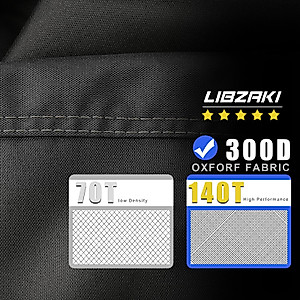 LIBZAKI 9.3-10.5ft Kayak Cover Accessories/Canoe Cover,Upgraded Thickened Waterproof & UV Protection Kayak covers for Indoor/Outdoor Storage-S-Black