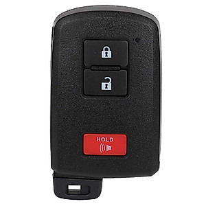 ZENITHIKE Replacement Keyless Entry Smart Proximity Remote Key Fob 3-Buttons Key Uncut Blade Replacement for T OYOTA Prius C/Tacoma/Land Cruiser/Highlander HYQ14FBA Set of 1