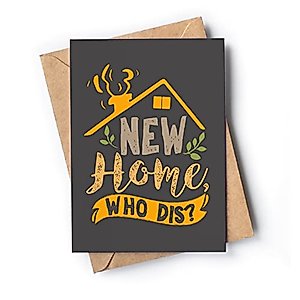 Original and funny housewarming card with envelope for party (perfect for men or women) | Fun congratulatory card for a new homeowner | Unique present for son, daughter, best friend