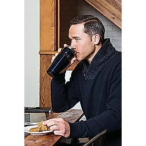 THERMOS Stainless King Vacuum-Insulated Travel Tumbler, 16 Ounce, Midnight Blue