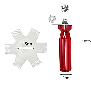 4 Pcs Air Conditioner Condenser Fin Cleaning Brush, Coil Condenser Brush AC Fin Comb Stainless Steel Air Refrigerator Fin Cleaner Whisk Brush, Evaporator Radiator Repair Tool