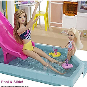 Barbie DreamHouse, Doll House Playset with 75+ Furniture & Accessories, 10 Play Areas, Lights & Sounds, Wheelchair-Accessible Elevator