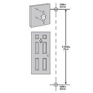Everbilt 6-5/16 Inches Bright Brass Door Knocker - Steel Construction with a Decorative Finish - Heavy Duty Front Door Hardware with Screws