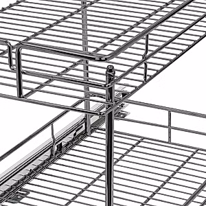 Multi-Purpose Cabinet Organizer,Sink Organizer and Storage,2-Tier Cabinet Pull Out Shelves,Pull Out Cabinet Organizer,Kitchen Helper,for Bathroom,Laundry Room,Kitchen,Pantry(Gray,21.5*13.5*15in)