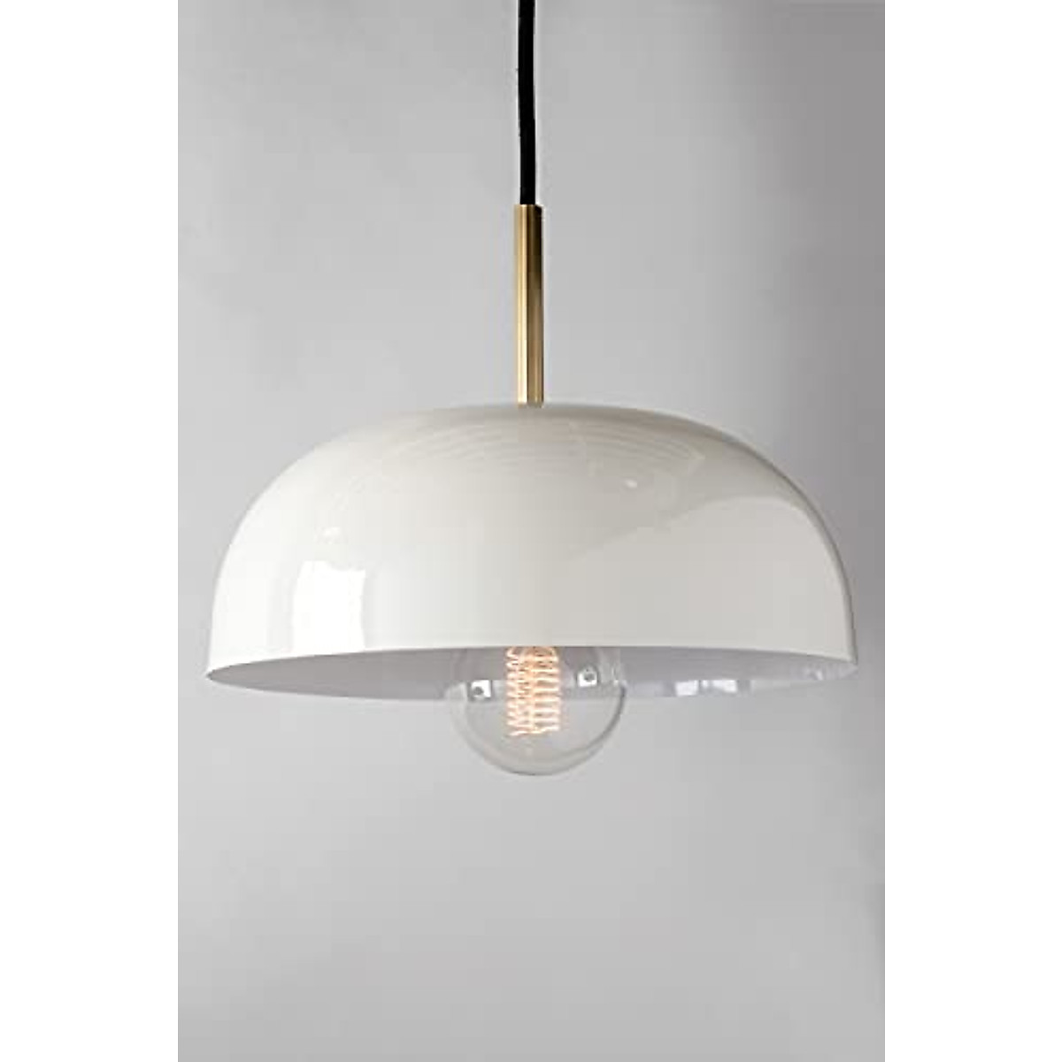 Hudson Valley Lighting - Avery One Light Large Pendant in Style-14 Inches Wide by 5.75 Inches High-Aged Brass/Cream Finish -Traditional Installation