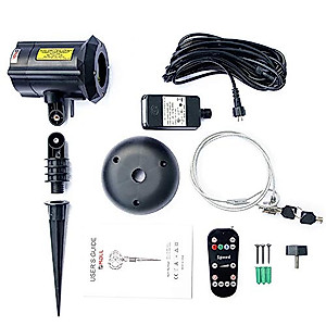 LedMall Christmas Laser Projector Lights Outdoor, Motion Firefly Red, Green and Blue with Remote Control and Security Lock