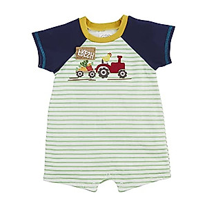 Mud Pie baby boys Mud Pie Tractor Raglan Shortall, Tractor, 12-18 Months US
