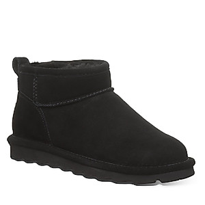 BEARPAW Women's Shorty Black Size 10 | Women's Ankle Boot | Women's Slip On Boot | Comfortable Winter Boot