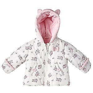 LONDON FOG Newborn Infant Baby Girl Boy Puffer Carbag Pram Bag Snowsuit Bunting - Pink (0/6 Months)