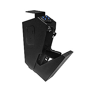 RPNB Mounted Gun Safe with Auto Open Lid Biometric Fingerprint Lock, California DOJ Certified Handgun Safe