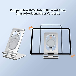 Nillkin Wireless ipad Charger Tablet Stand - 2 in 1 Charging Dock For iPad Pro 12.9/iPad Pro 11, ipad 8/7/6/5 Gen, Air 4/3, Mini 4 3 2, Samsung Tab S7/S6/S5e