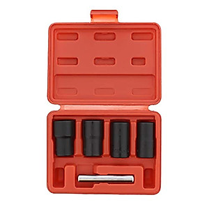 ABN Twist Socket Set Lug Nut Remover Extractor Tool - 5 Piece Metric Bolt and Lug Nut Extractor Socket Tools