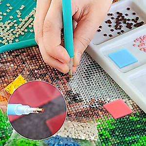 Cobee® Diamond Painting Glue Clay, 80 Pcs DIY Diamond Painting Wax with Organizer Box, Embroidery Cross Stitch Drilling Mud, Colorful Painting Clay Wax for Embroidery Accessories Painting Tool